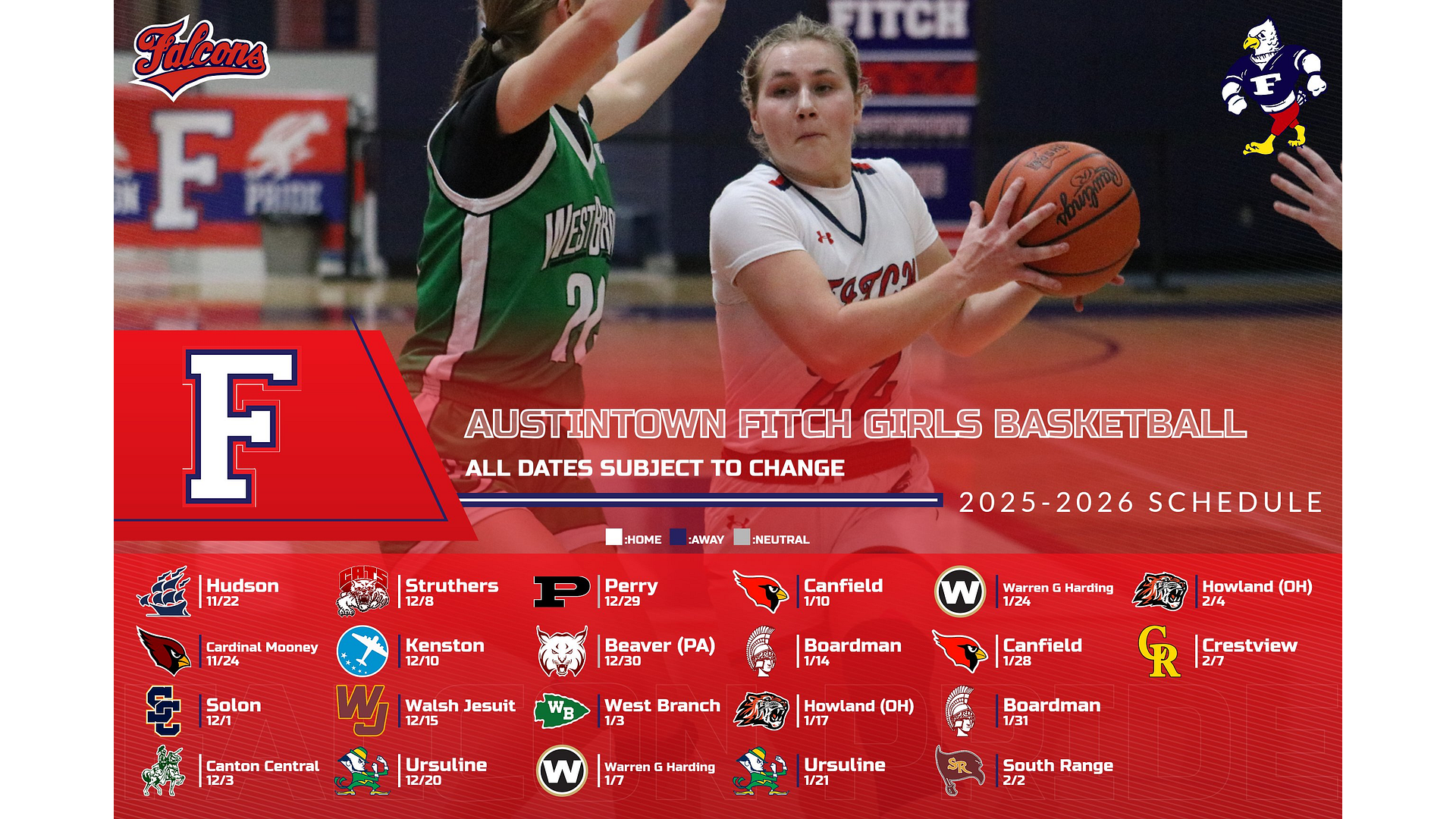 2025-26 Girls Basketball Schedule Preview - Austintown Fitch